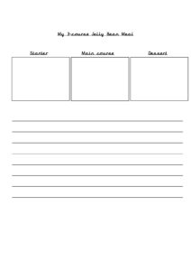 3-course meal template sheet - St Philip Westbrook C of E Primary School