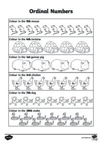 Ordinal numbers - St Philip Westbrook C of E Primary School