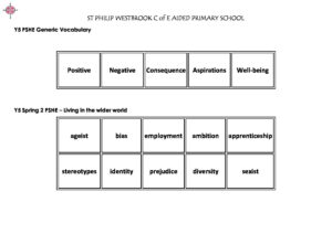 Y5 Spring 2 PSHE Vocabulary Living in the Wider World - St Philip ...