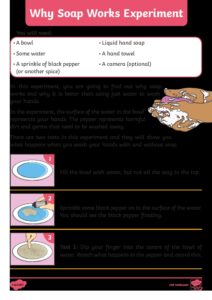 Why Soap Works Experiment Instructions Activity - St Philip Westbrook C ...