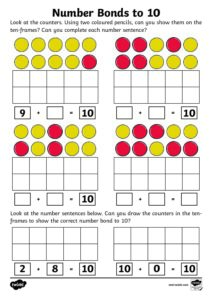 Number bonds to 10 activity - St Philip Westbrook C of E Primary School
