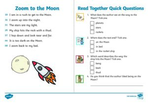 Zoom to the Moon Reading Comprehension - St Philip Westbrook C of E ...